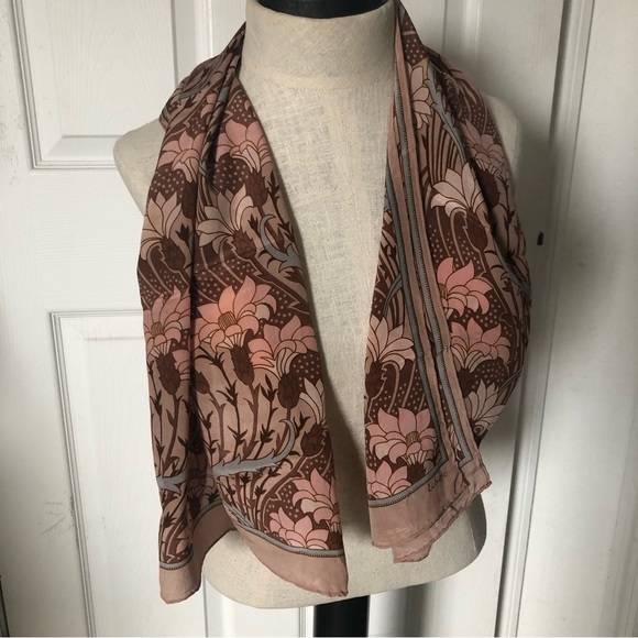 Echo | Accessories | Vintage Echo Floral Silk Scarf | Poshmark